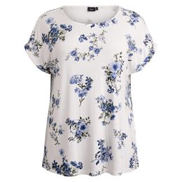 ZIZZI Shirt 'Vmalis' female size 11XL/12XL Blue / Green / White