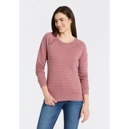 Ragwear Damen Sweatshirt "DARIA ZIG ZAG O", rosa, Gr. L, gemustert, Sweatware, Obermaterial: 65% Baumwolle, 35% Polyester, Sweatshirts, mit