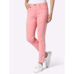 Heine Damen 5-Pocket-Hose, rosa, Gr. 48, unifarben, 96% Baumwolle, 4% Elasthan, Hosen