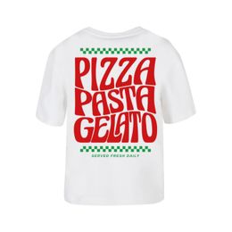 MISS TEE Damen T-Shirt "Miss Tee Italian Flavor Tee"wei&szlig;, Gr. M, bedruckt, 100% Baumwolle, Shirts