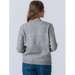 TEESHOPPEN Damen Cardigan "TEESHOPPEN Cardigan Knitted Cardigan"light grau, Gr. XS, Obermaterial: 64% Polyester, 30% Polyacryl, 6% Wolle, Strickjacken
