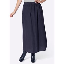 Heine Damen Webrock, blau, Gr. 34, unifarben, 100% Baumwolle, R&ouml;cke