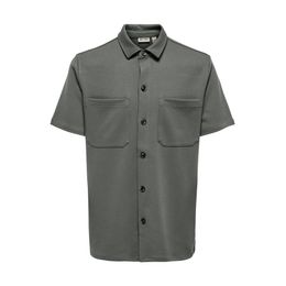 Only & Sons Only & Sons Button Up Shirt 'ONSNEWKODYL' male size XXL Grey