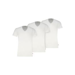 Levi's LEVI'S Herren T-Shirt "T-Shirt Solid V-Neck 3P ECOM 3er Pack", wei&szlig;, Gr. XL, Obermaterial: 95% Baumwolle CO. 5% Elasthan EL., Shirts