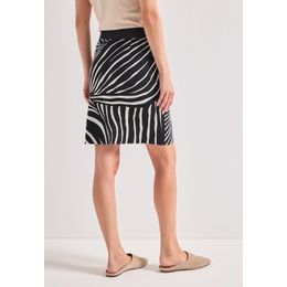Street One Damen Minirockschwarz, Gr. 32, gemustert, Stoff, 85% Viskose, 13% Polyester, 2% Elasthan, R&ouml;cke, in Wickel-Optik