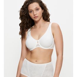 Triumph Damen Minimizer-BH "Wild Rose Sensation", Gr. 70, wei&szlig;, Spitze, Obermaterial: 82% Polyamid, 18% Elasthan, BHs, verkleinert die Brust optisch