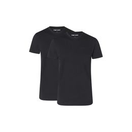 CAMP DAVID Herren T-Shirt "2er Pack", schwarz, Gr. M, 95% Baumwolle, 5% Elasthan, Shirts