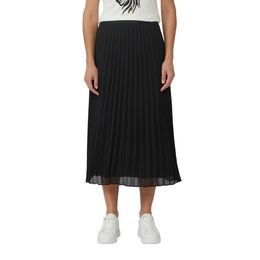 Damen Faltenrock, schwarz, Gr. 46, s.Oliver BLACK LABEL, unifarben, Web, Obermaterial: 100% Polyester. Futter: 100% Viskose, R&ouml;cke, mit elastischem