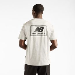 New Balance Herren T-Shirt "WOVEN LABEL T-SHIRT"athletic grau, multi (agm), Gr. S, Obermaterial: 100% Baumwolle, Shirts, aus Baumwolle, auch in