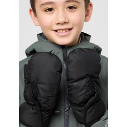 Jack Wolfskin M&auml;dchen F&auml;ustlinge "EASY ENTRY MITTEN K", schwarz, Gr. 128, Obermaterial: 100% Polyester. Futter: 100% Polyester, Handschuhe