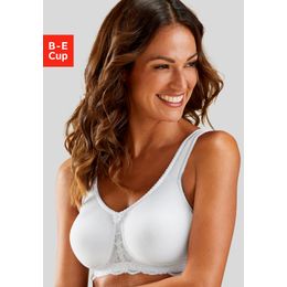 Damen Entlastungs-BH, NUANCE BY LASCANA, Gr. 95, wei&szlig;, Spitze, Obermaterial: 85% Baumwolle, 10% Polyamid, 5% Elasthan, BHs, ohne B&uuml;gel aus Baumwolle