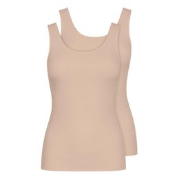 Nina von C. Damen Achseltop "2er Pack Damen Achseltop Secret", Gr. 40, braun, Obermaterial: 95% Polyamid PA. 5% Elasthan EL., Unterhemden