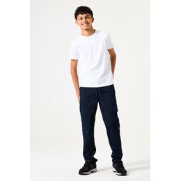 Garcia M&auml;dchen Cargohose, blau, Gr. 146, unifarben, Web, Obermaterial: 98% Baumwolle, 2% Elasthan, Hosen, mit Cargo Taschen for BOYS