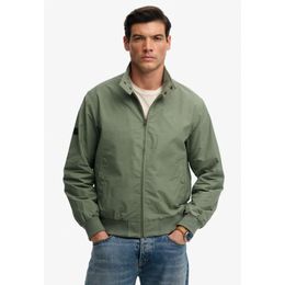 Superdry Herren Parka "CLASSIC HARRINGTON JACKET", gr&uuml;n, Gr. XXL, unifarben, Web, Obermaterial: 52% Polyester, 48% Baumwolle, Jacken, Relaxed Fit,