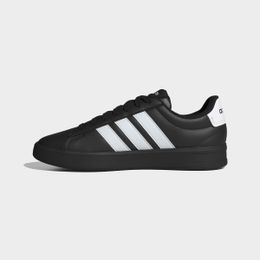 Herren Sneaker "GRAND COURT 3.0", adidas Sportswear, Gr. 44,5, schwarz-wei&szlig;, Synthetik, Textil, Schuhe