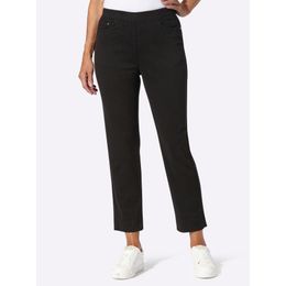 Inspirationen Damen 7/8-Jeans, schwarz, Gr. 20, unifarben, 56% Baumwolle, 31% Modal, 10% Polyester, 3% Elasthan, Jeans