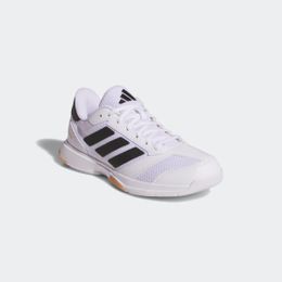 Damen Hallenschuh "LIGRA 8 INDOOR", adidas Performance, Gr. 39, schwarz-wei&szlig;, Synthetik, Textil, Schuhe, geeignet f&uuml;r jeden Hallensport