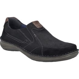 Josef Seibel Herren Slipper "New Anvers 01, schwarz-kombi", Gr. 47, schwarz, Obermaterial: 100% Rindsleder Leather cow., Schuhe