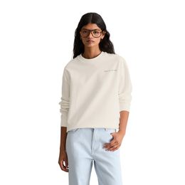 Marc O'Polo Damen Sweatshirtsilky wei&szlig;, Gr. XS, MARC O'POLO DENIM, Sweatware, Obermaterial: 100% Baumwolle, Sweatshirts, oversized mit markantem R&uuml;ckenprint