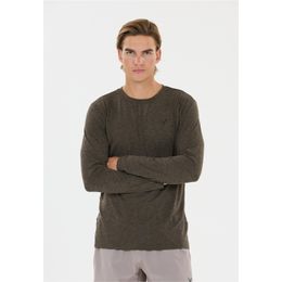 Virtus Herren Langarmshirt "Jokers V4", braun, Gr. XXXL, unifarben, 86% Polyester, 10% Viskose, 4% Elasthan, Shirts, 4-Wege Stretch