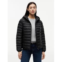 Tommy Hilfiger Damen Steppjacke "LW PADDED GLOBAL STRIPE JACKET", schwarz, Gr. M, unifarben, Web, Obermaterial: 100% Polyester, Jacken, sportive