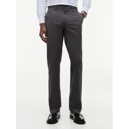 Tommy Hilfiger Herren Chinohose "Chino Denton 1985 PIMA CO", grau, Gr. 38, unifarben, Web, Obermaterial: 96% Baumwolle, 4% Elasthan, Hosen, Straight