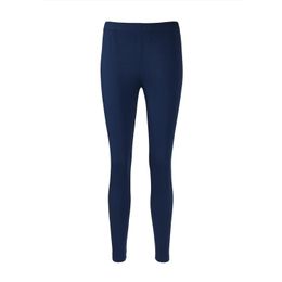 GOLDNER Damen Leggings "Kurzgr&ouml;&szlig;e Bequeme Leggings", blau, Gr. 24, Obermaterial: 95% Baumwolle CO. 5% Elasthan EL., Hosen, Rundumschlupfbund