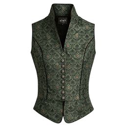 HANGOWEAR Damen Trachtenbluse "Mieder BARONIKA", gr&uuml;n, Gr. XL, Obermaterial: 50% Polyester PES. 50% Baumwolle CO., Blusen