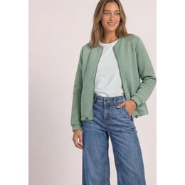 Street One Damen Cardigan, gr&uuml;n, Gr. 38, unifarben, Stoff, 70% Polyester, 25% Viskose, 5% Elasthan, Strickjacken, mit Rundhalsausschnitt