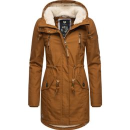 Ragwear Damen Wintermantel "Elsie", braun, Gr. S, Au&szlig;enmaterial: 65% Polyester, 35% Baumwolle. Innenfutter: 100% Polyester. Wattierung: 100%