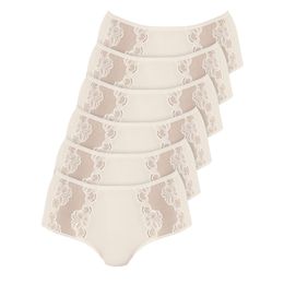 Nina von C. Damen Taillenshaper "6er Pack Damen Taillenslip Slipboutique", Gr. 38, beige, Obermaterial: 93% Baumwolle CO. 7% Elasthan EL., Unterhosen