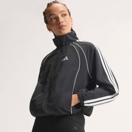 Damen Sweatjacke "ICONIC, GEWEBT, 3-STREIFEN", schwarz-wei&szlig;, Gr. L, adidas Sportswear, Obermaterial: 100% Polyamid, Sweatjacken