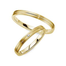 Phoenix PH&Ouml;NIX Damen Trauring "Schmuck Geschenk Partnerring Ehering Goldring", 58, SI = kleine Einschl&uuml;sse mit Brillant, Diamanten Gelbgold 333, 2,5mm, gold,