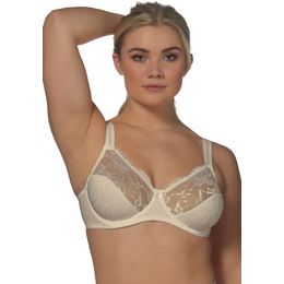 ELBRINA Damen B&uuml;gel-BH "EMBROIDERY", Gr. 75, rosa, Spitze, Obermaterial: 61% Polyamid, 31% Polyester, 8% Elasthan, unifarben, BHs, breite Tr&auml;ger,
