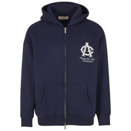 Damen Sweatjacke "Another Cotton Lab Still Pretty Zip Hoodie", blau, Gr. XL, ANOTHER COTTON LAB, 52% Baumwolle, 48% Polyester, Sweatjacken