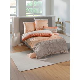 w&auml;schepur Bettw&auml;sche W&Auml;SCHEPUR, orange, Feinbiber, 100% Baumwolle, Bettw&auml;sche