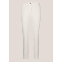 Madeleine Mode MADELEINE Damen Chinohose "Hose Modische Chinohose mit B&uuml;gelfalten", wei&szlig;, Modern, Gr. 42, Obermaterial: 40% Viskose CV. 28% Modal CMD. 17% Baumwolle