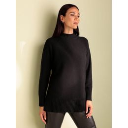 Heine Damen Rollkragenpullover "Rollkragenpullover", schwarz, Gr. 36, unifarben, 50% Viskose, 28% Polyester, 22% Polyamid, Pullover