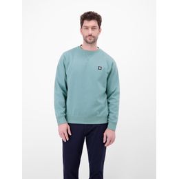 Lerros Herren Sweatshirt "Urbaner Sweatshirtstyle, weiche Haptik", gr&uuml;n, Gr. L, 50% Baumwolle, 50% Polyester, Sweatshirts, Unifarbenes