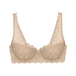 Triumph Damen Balconette-BH "Amourette", Gr. 70, beige, Microtouch, Obermaterial: 49% Polyamid, 20% Elasthan, 18% Baumwolle, 13% Polyester,