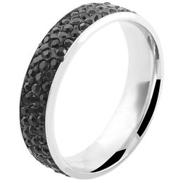 Adelia&acute;s ADELIA ́S Damen Fingerring "Damen Ring aus Edelstahl", 62, Edelstahl, schwarz, Edelstahl, Fingerringe