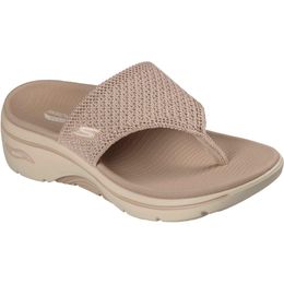 Skechers Go Walk Arch Fit 2.0 Textil Damen Sandalen Taupe Standard