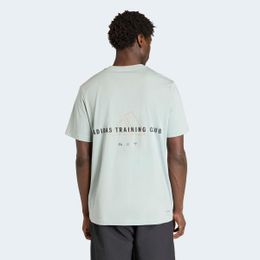 Herren T-Shirt "M TR ID G T"wonder sage, Gr. M, adidas Performance, Obermaterial: 65% Polyester, 35% Baumwolle, Shirts