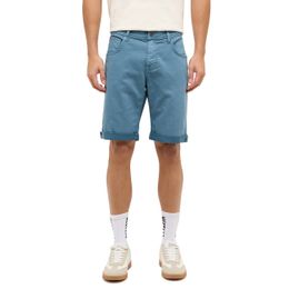 Mustang Herren Slim-fit-Jeans "Herren Style Chicago Shorts Z", blau, Gr. 36, unifarben, Denim/Jeans, 90% Baumwolle, 8% Polyester, 2% Elasthan, Jeans