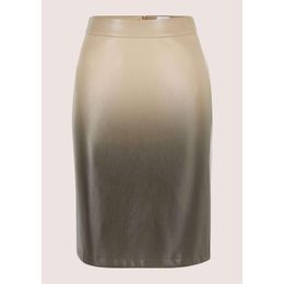 Madeleine Mode MADELEINE Damen Sommerrock "Lederrock Eleganter Rock aus Leder-Imitat", beige, Modern, Gr. 48, Obermaterial: 100% Polyester PES., R&ouml;cke