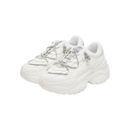 Buffalo Damen Trainingsschuh "Buffalo BLISS SHINE - VEGAN NAPPA", Gr. 39, wei&szlig;, Leder, unifarben, Schuhe