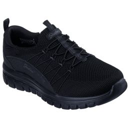 Skechers Damen Slip-On Sneaker "GRACEFUL-PICTURE PERFECT", Gr. 40, schwarz, Lederimitat, Textil, Schuhe, Freizeitschuh, Slipper in veganer