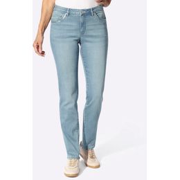 Inspirationen Damen 5-Pocket-Jeans, blau, Gr. 36, unifarben, 95% Baumwolle, 3% Polyester, 2% Elasthan, Jeans