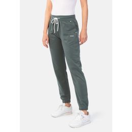 STOOKER WOMEN Damen Sporthose "JUDY Sporthose", gr&uuml;n, Gr. M, angeraute Sweatware, 100% Polyester, Hosen, Sporthose Regular Fit Sport Synthetic f&uuml;r