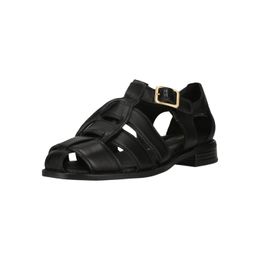 Clarks Damen Sandale "Hana", Gr. 38, schwarz, Leder, Schuhe, im schmeichelhaften Riemen-Design